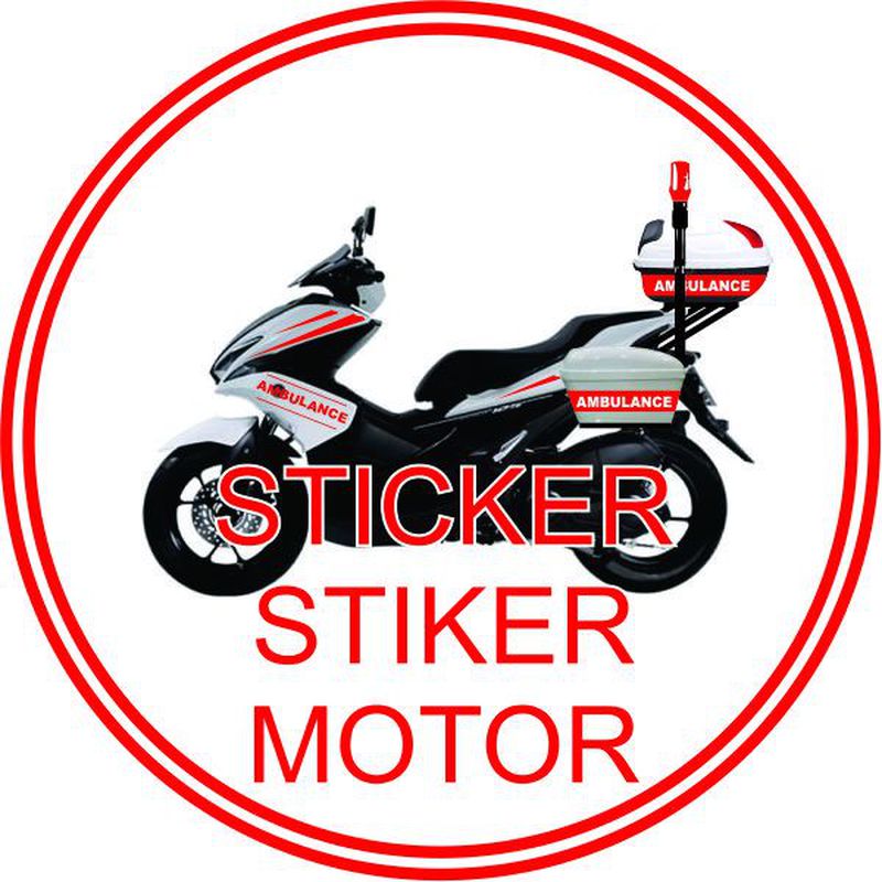 Branding Standar Double Side, Reflective Material. STICKER MOTOR ...