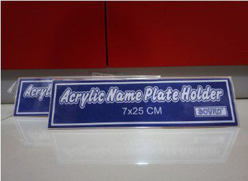 Acrylic Name Plate Holder 7 x 25cm