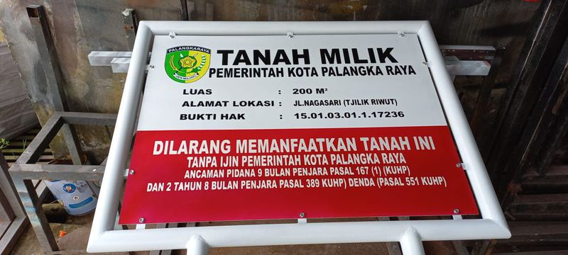 Plang Kantor/Plang tanda Tanah