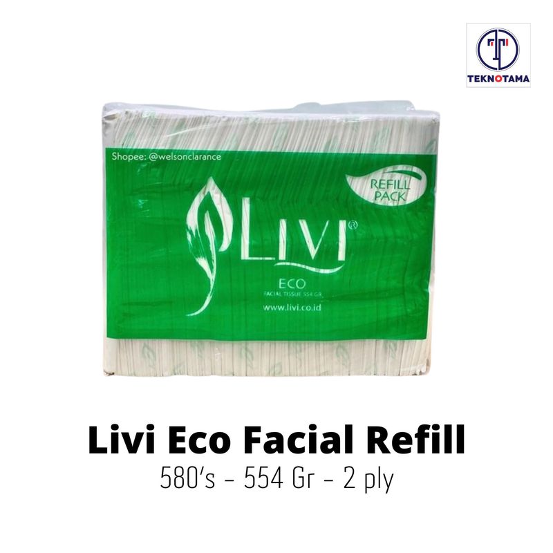Tisu Wajah - Livi Eco Facial Refill 580's