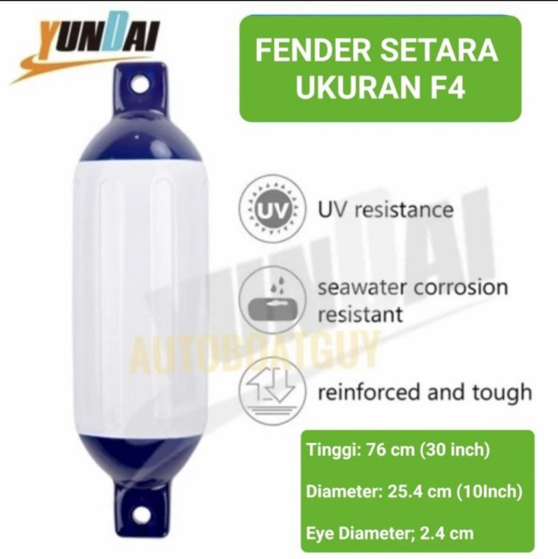 Fender F4 / Dapra / Bumper PVC untuk Kapal / Perahu Boat Ukuran F 4