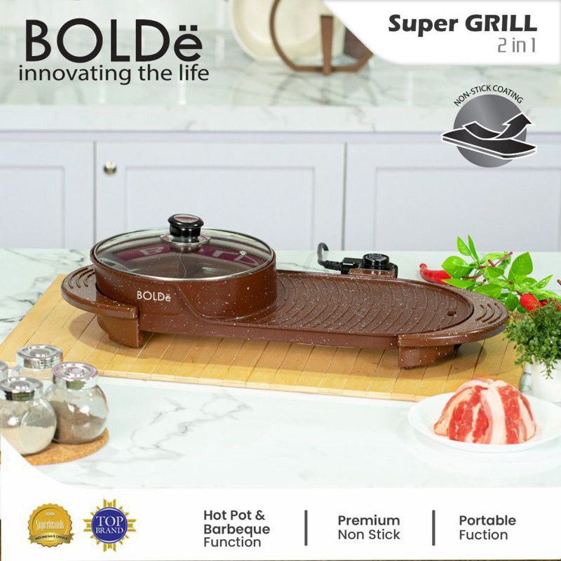 BOLDe Super Grill 2 in 1 (Barbeque & Hotpot Electric)