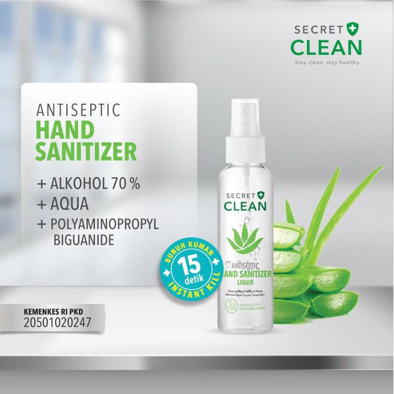 Secret Clean Hand Sanitizer Spray 100 ML