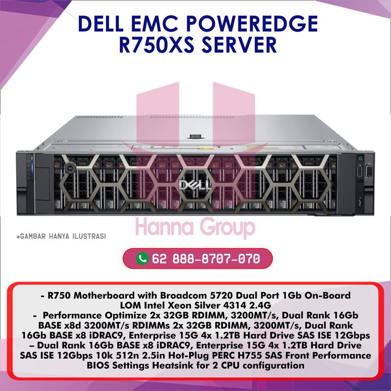 DELL EMC POWEREDGE R750XS SERVER