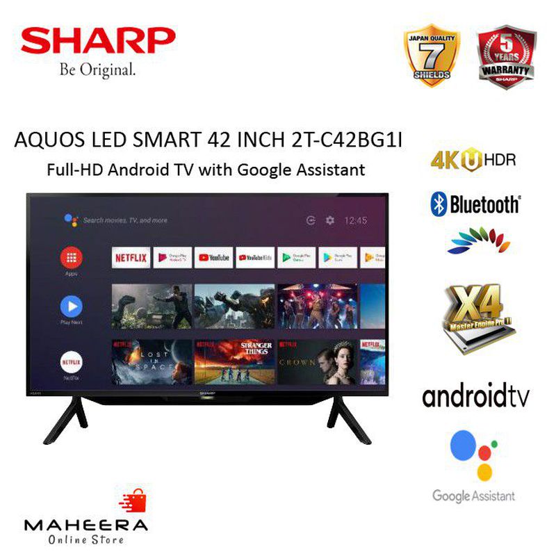 SHARP 42 Inch Android TV LED 2T-C42BG1i TKDN P3DN