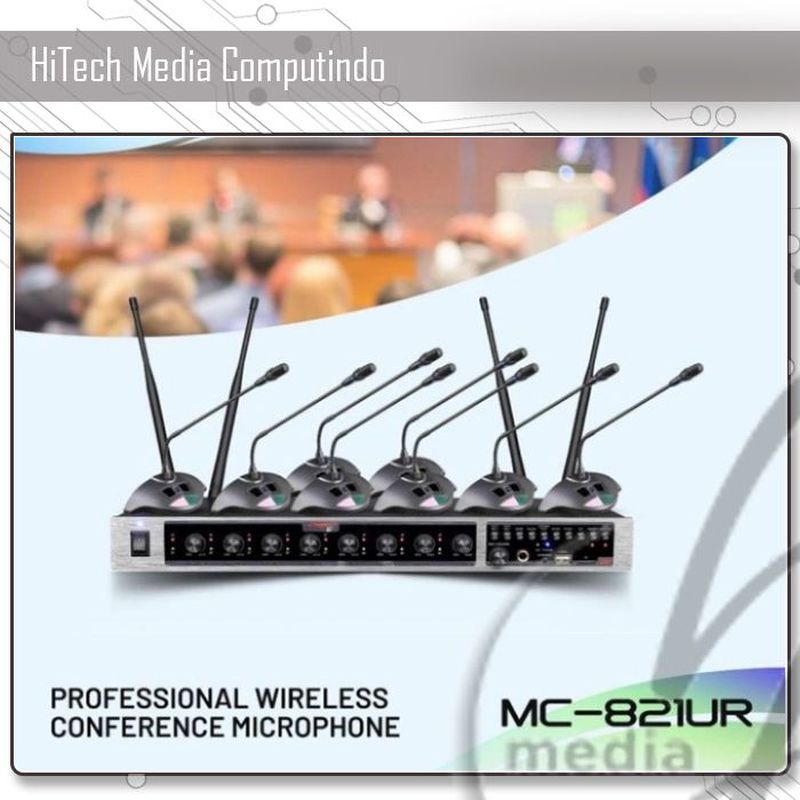 MIC WIRELESS CONFERENCE PODIUM MEJA RAPAT KREZT MC-821UR