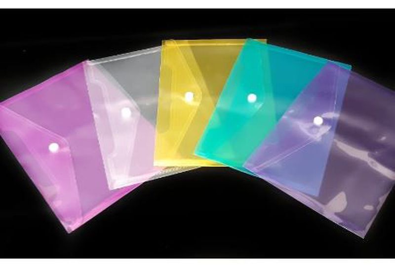 MAP KANCING PLASTIK DOKUMEN A5 BENING WARNA TRANSPARANT GROSIR MURAH ...