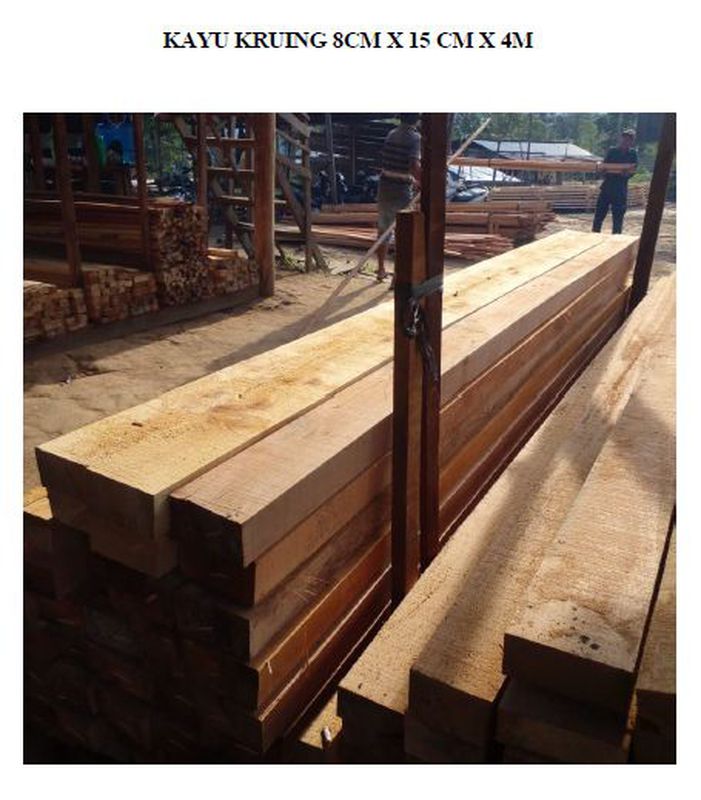 Kayu kruing 8cm x 15 cm x 4m perbatang