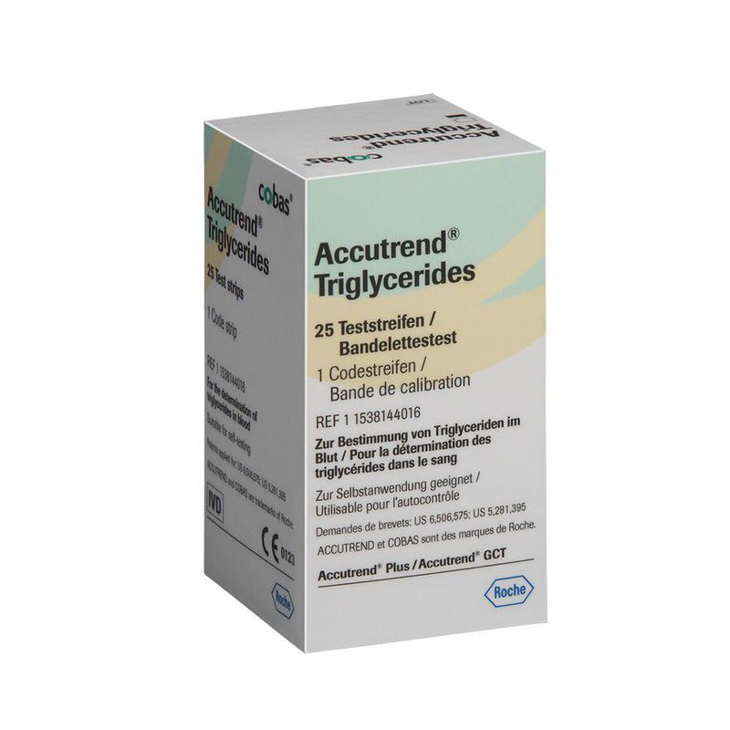 ACCUTREND TRIGLISERIDE TEST STRIP 25'S