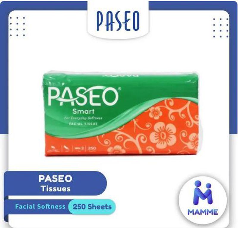 PASEO Smart Facial Tissue Softpack - 250 Sheets - 2 ply