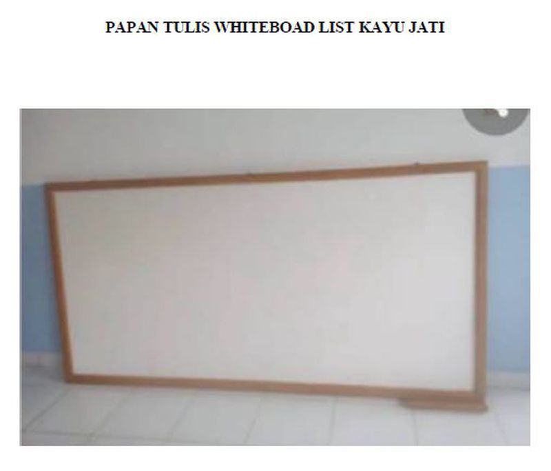 PAPAN TULIS WHITEBOAD LIST KAYU JATI