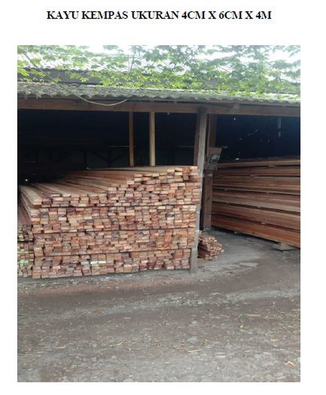 Kayu Kempas 4x6 per kubik