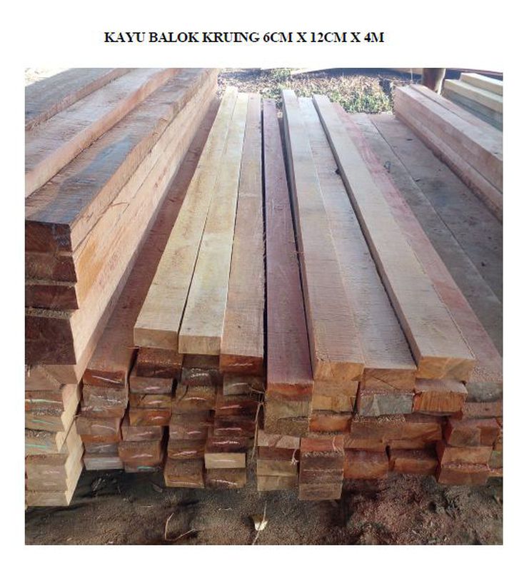 Kayu Balok kruing 6x12 per kubik