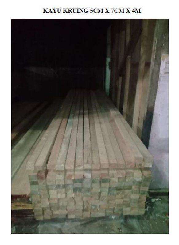 Kayu Kruing 5cm x 7cm x 4m per ikat (6 batang)