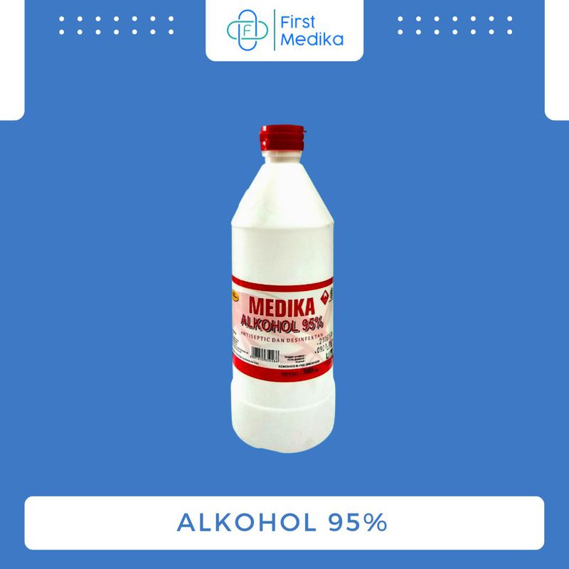Medika Antiseptik Alkohol 95% 300ml - Obat Pembersih Luka / Alat Medis