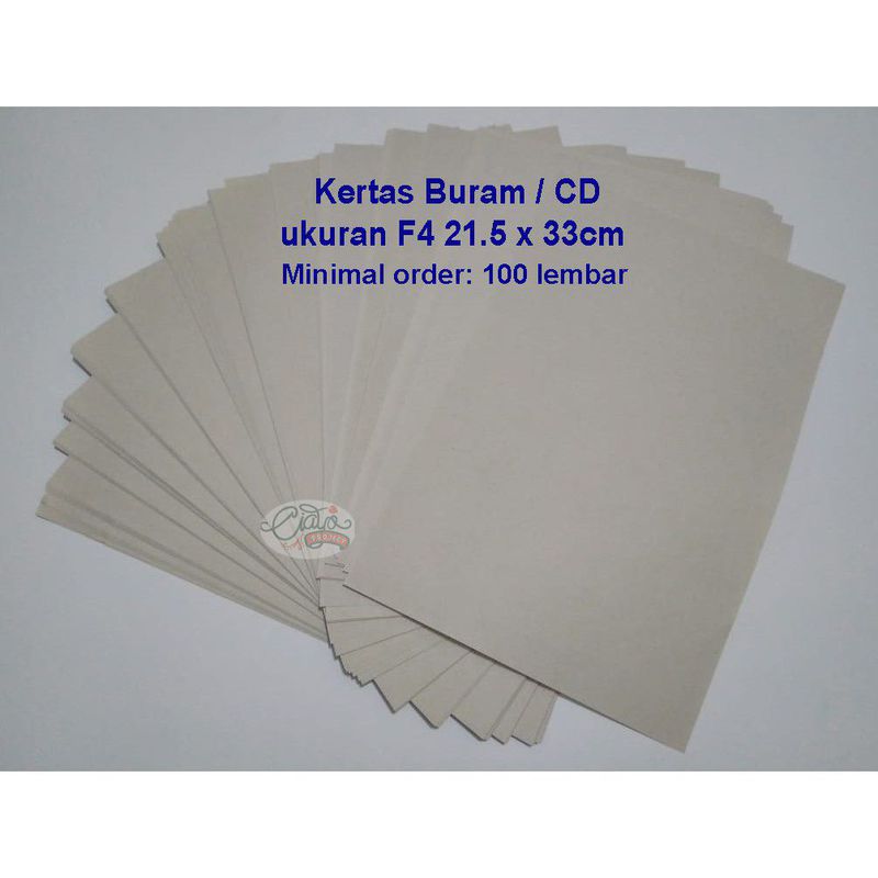 KERTAS BURAM FOLIO