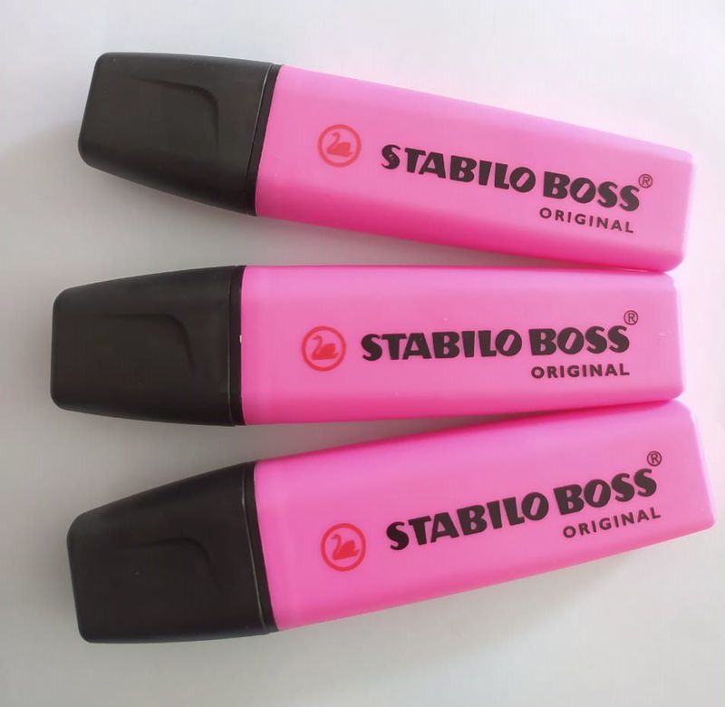 Stabilo Boss Warna Pink ( Pena Sorot / Highlighter )