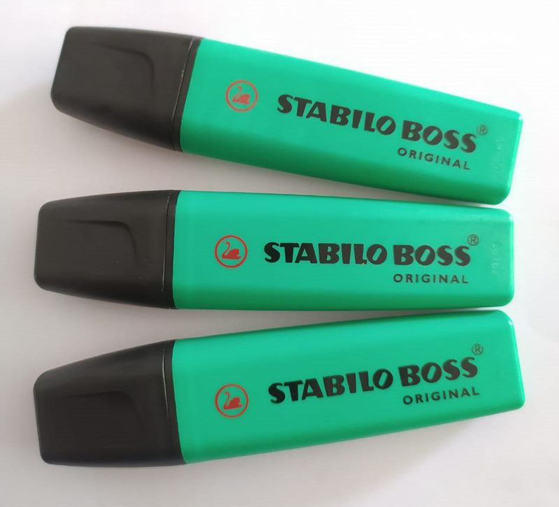 Stabilo Boss Warna Hijau ( Pena Sorot / Highlighter )