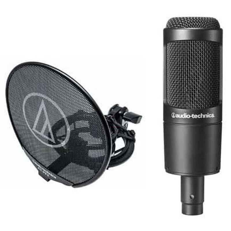 AUDIO-TECHNICA Condenser Microphone AT-2035 with Pop Filter AT-PF2