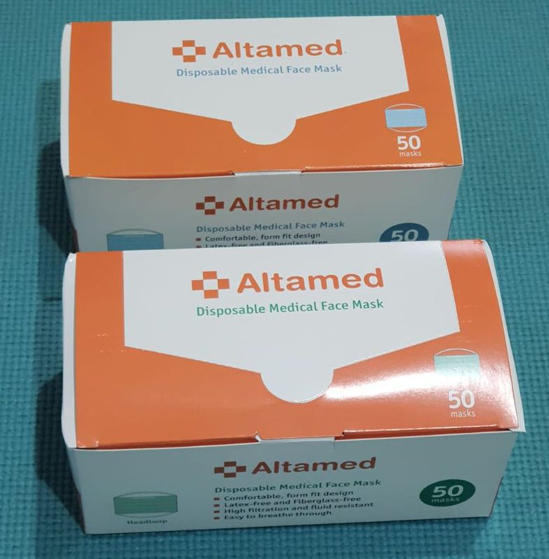 MASKER HEADLOOP / HIJAB 3PLY BOX/50_ALTAMED - Hijau