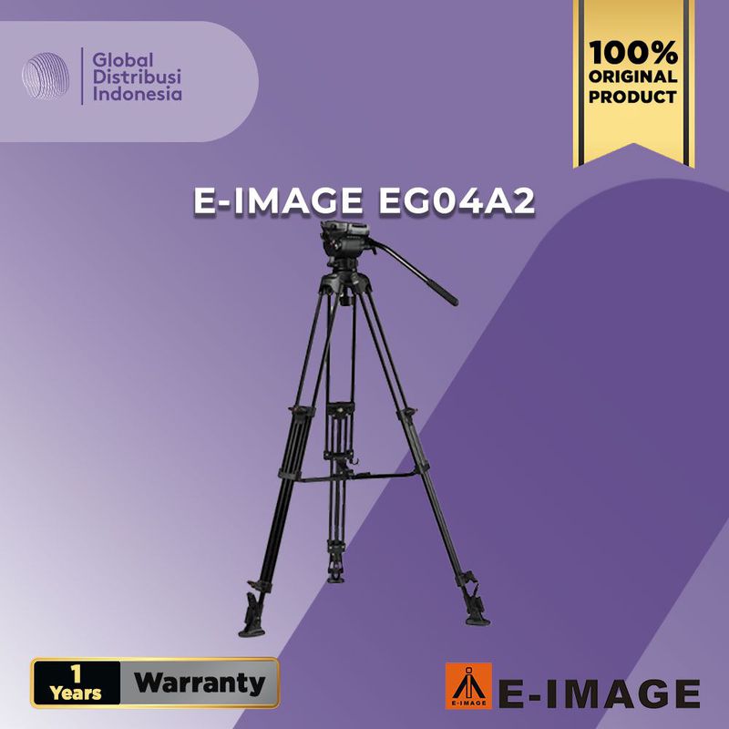 E-Image EG04A2 Aluminum Tripod System with GH04 Dual-Base Fluid Head