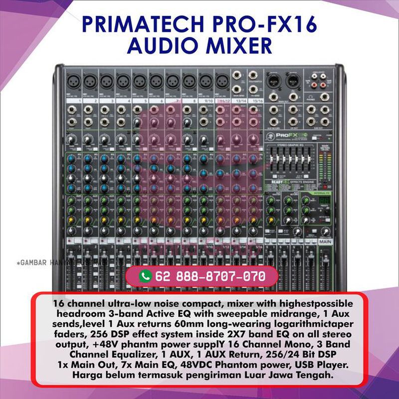 PRO-FX16 Audio Mixer Primatech (TAM260006)