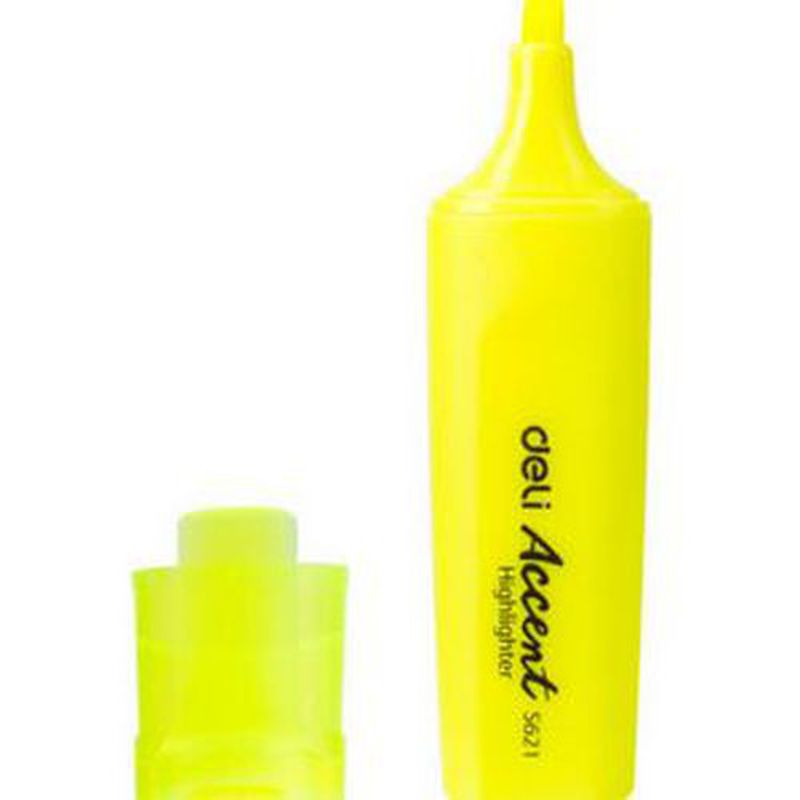 Deli Highlighter Chisel tip:1-4mm (YELLOW)