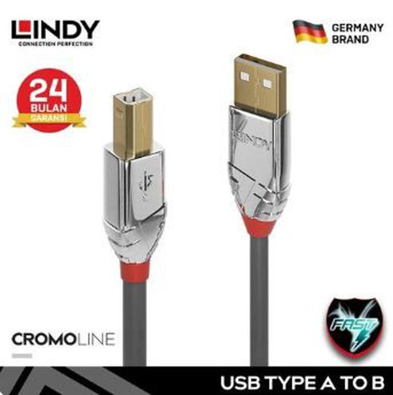 Kabel Data USB 2.0 Type A to B Cable Printer Audio 5 M LINDY