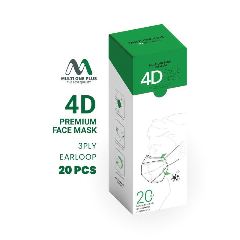 Masker Multi One Plus 4D Premium Mask 3ply - 20 Pcs
