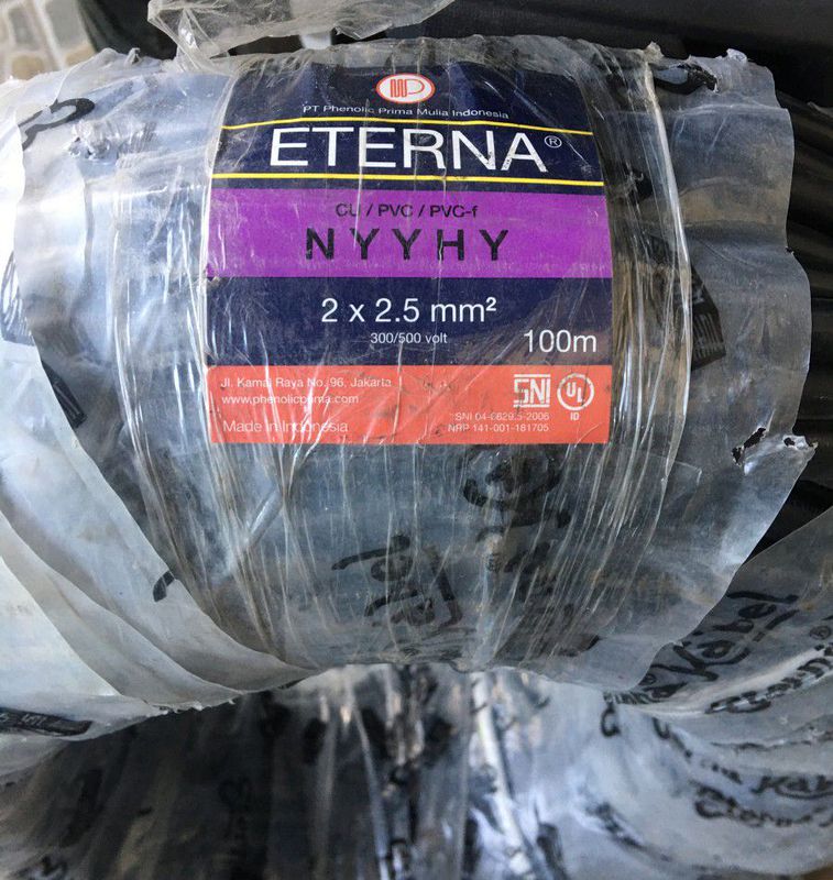 Kabel NYYHY 2 x 2,5 mm Eterna 100