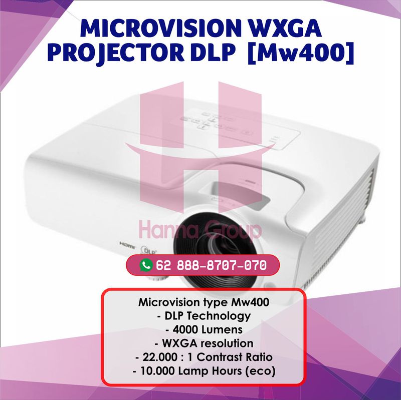 MICROVISION WXGA PROJECTOR DLP, 4000 ANSI LUMENS [MW400]