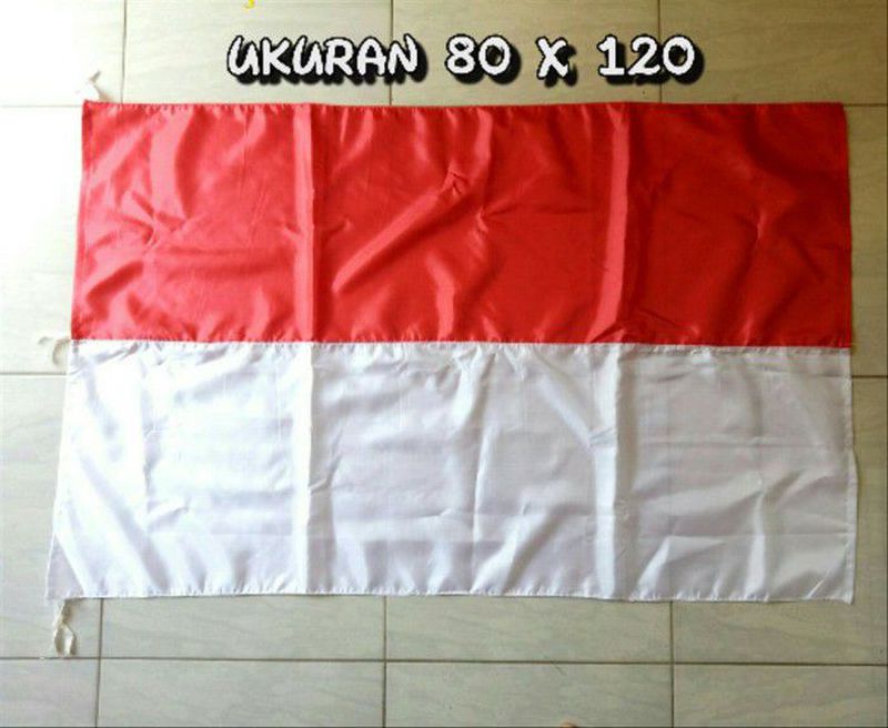 Bendera Merah Putih Uk.80x120cm (Kain Golden Halus)