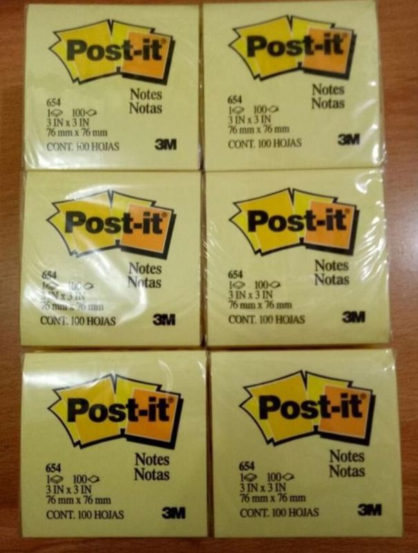 Post-it Notes 654 3M Original ( 1pack isi 12 pads)