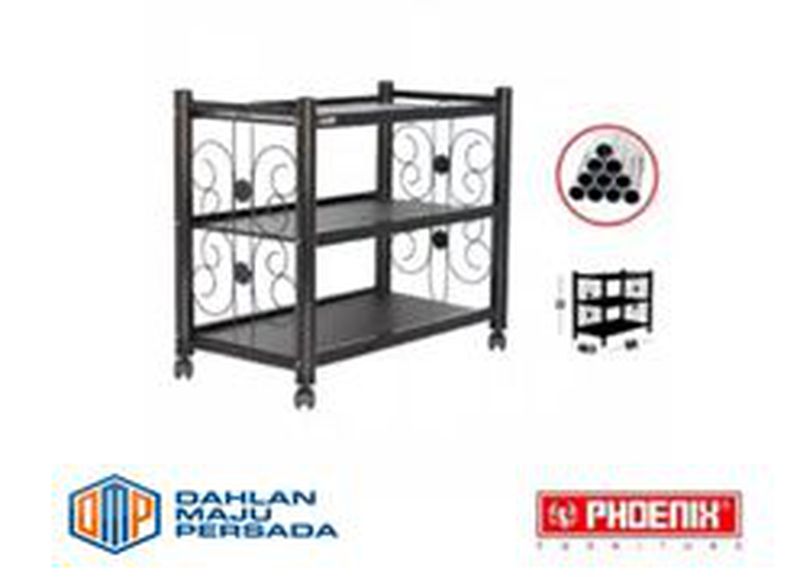 RAK TV Besi Phoenix / Rak Dorong Serbaguna Phoenix RSGB 999 (PDN) - Hitam