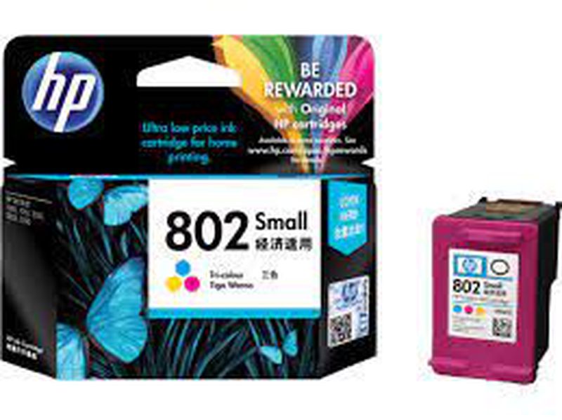 CARTRIDGE 802C HP802 COLOUR ORIGINAL