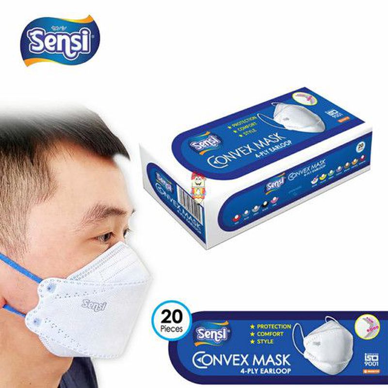 Masker MEDIS Merk SENSI CONVEX MASK 4 Play Earloop Original Asli Warna ...