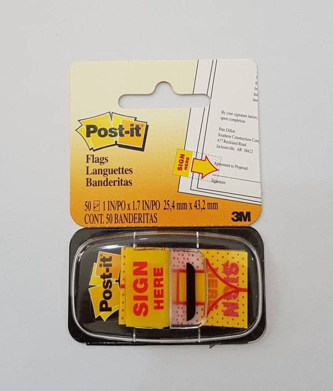 3M Post It Sign Here