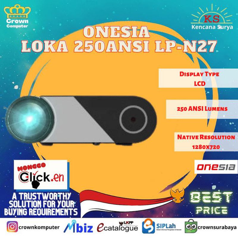 ONESIA LOKA LCD PROJECTOR 250ANSI LP-N27