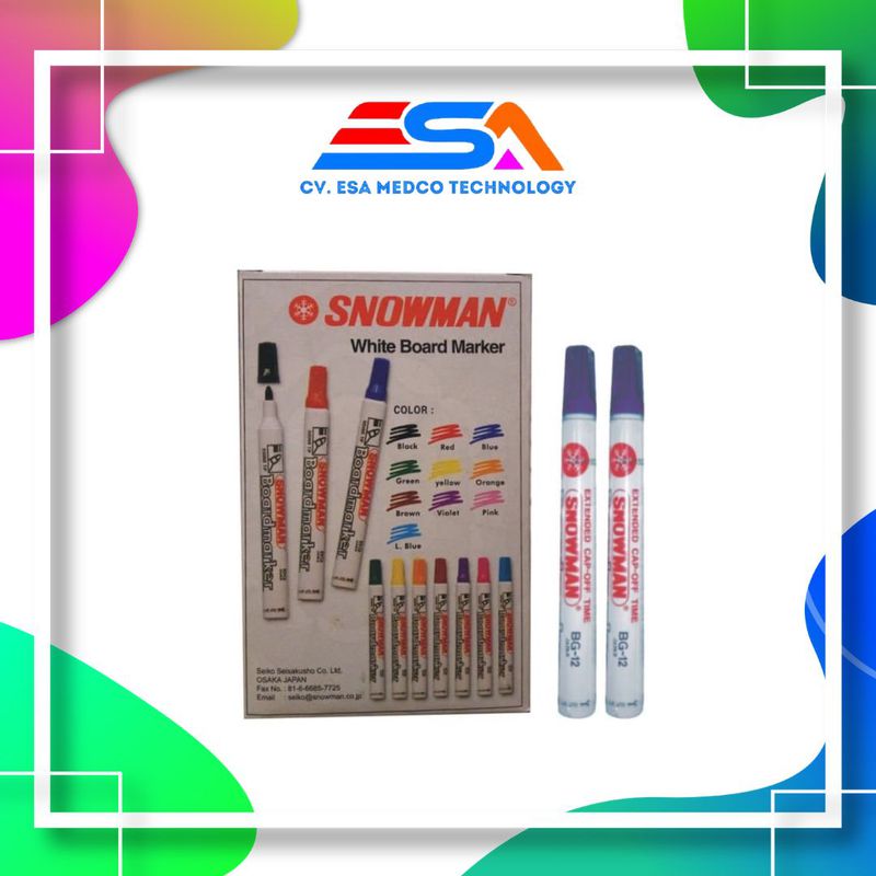 Spidol Snowman Whiteboard Blue (Warna Biru)