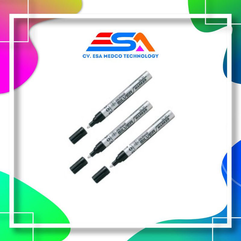 Spidol Snowman Permanen Paint Marker SP-12 Tinta Silver