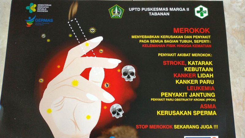 sticker bahaya merokok