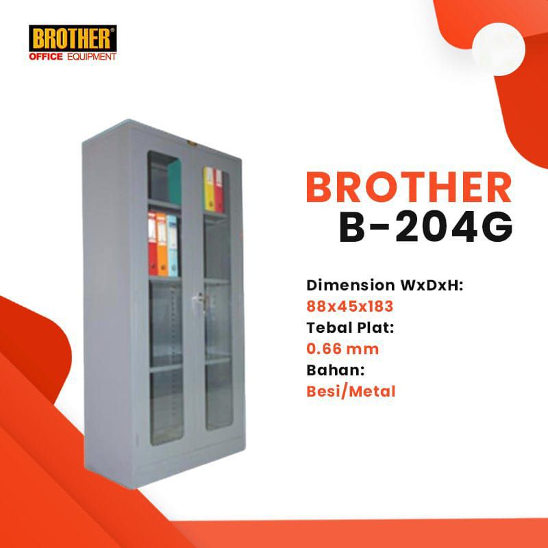 BROTHER, ALMARI ARSIP KACA 2 PINTU, AA.B-204G