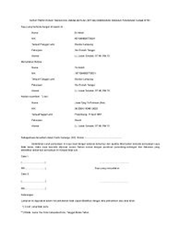 SURAT PERNYATAAN TANGGUNG JAWAB MUTLAK (SPTJM) KEBENARAN PASANGAN SUAMI ...