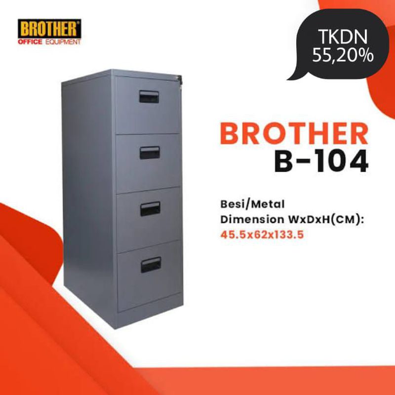 BROTHER, FILLING CABINET DOCUMENT BESI 4 LACI, FC.B-104