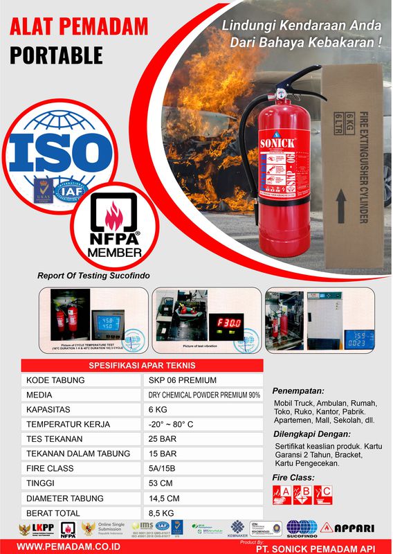 Tabung Apar 6 Kg Powder Premium