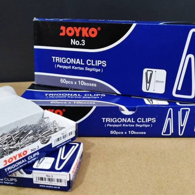 Joyko Trigonal Clips No.3 kemasan Pak - 3