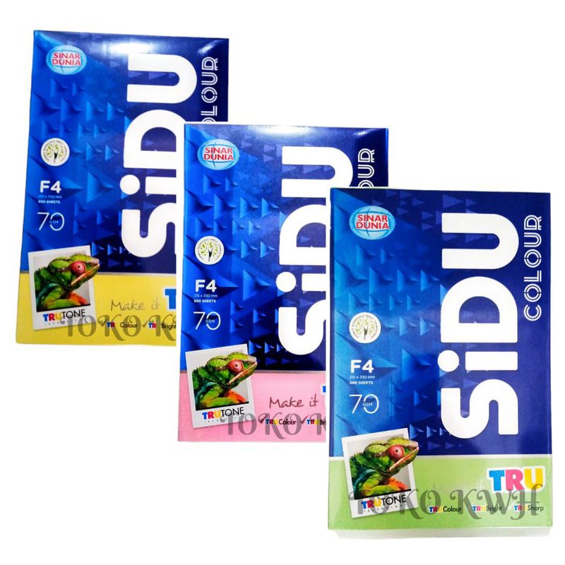 KERTAS F4 HVS BERWARNA SIDU 70gsm - Hijau