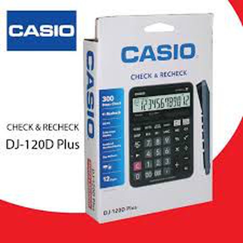 (Harga GROSIR) Kalkulator CASIO DJ-120D Plus Asli dan Bergaransi RESMI ...