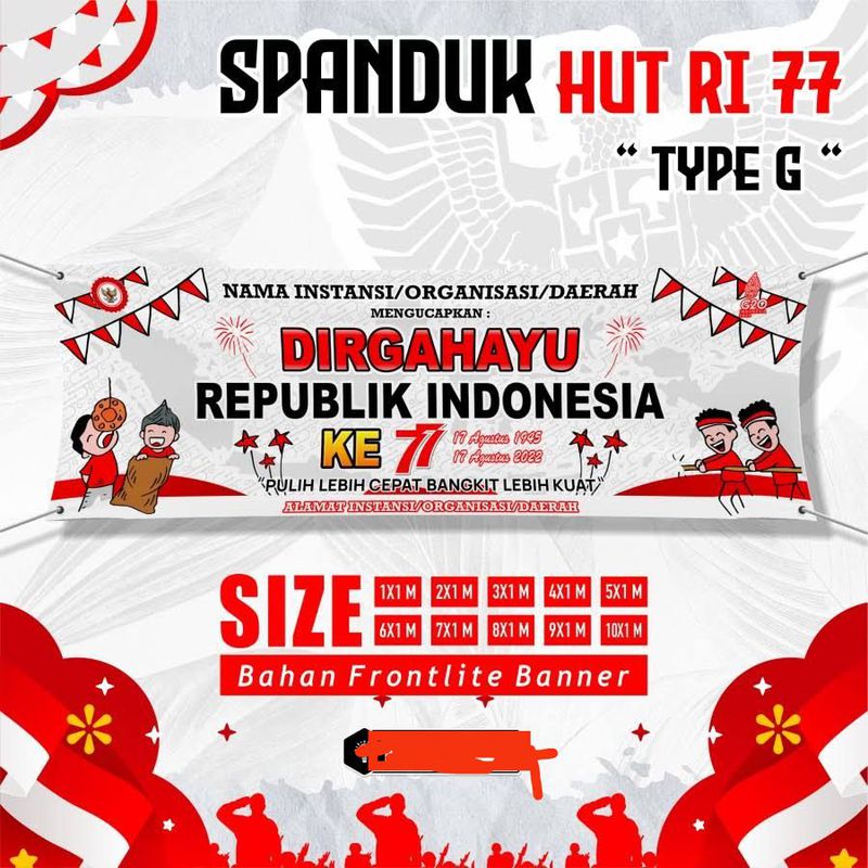 Spanduk/Banner 600 x 100 cm