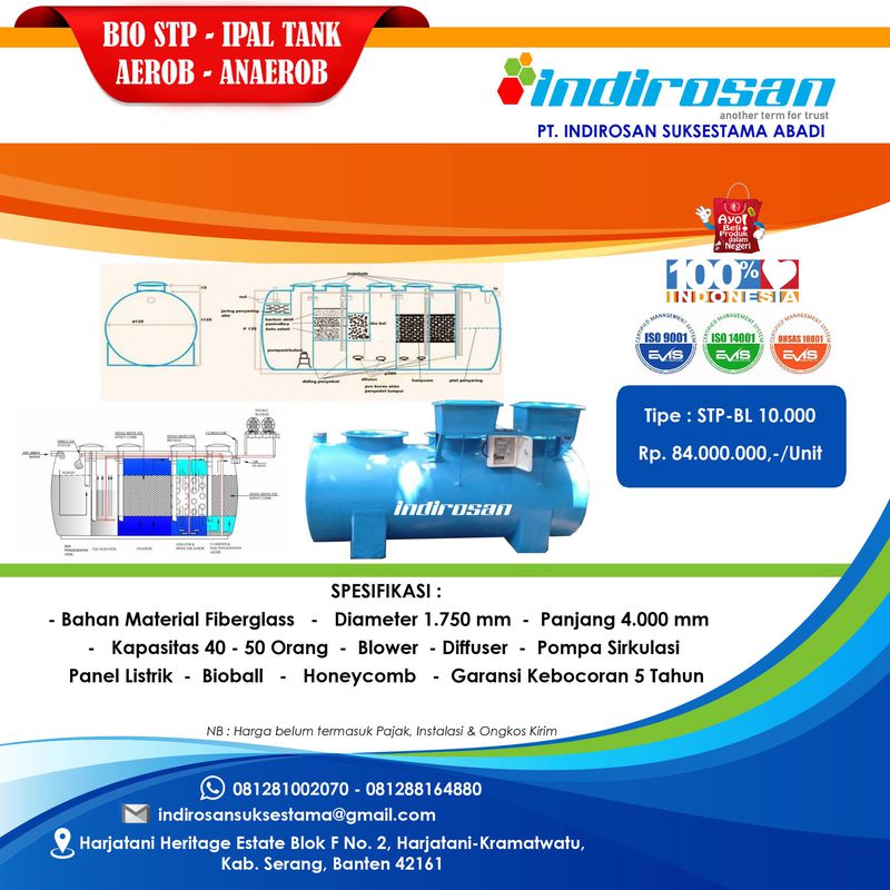 BIO STP - IPAL TANK MEDIS / INDUSTRI AEROB - ANAEROB